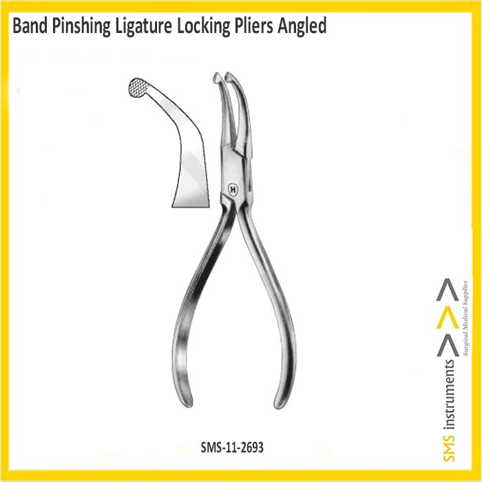 Band Pinshing - Ligature Locking Pliers Angled | Dental Instruments