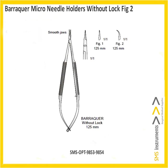 Barraquer Micro Needle Holders Without Lock | SMS Instruments Malaysia