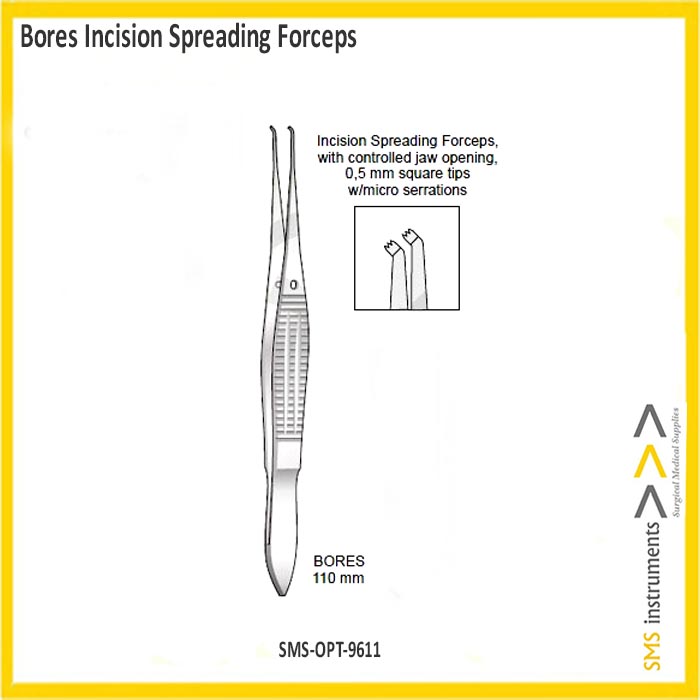 Bores Corneal Fixation Forceps | SMS Ophthalmology Instruments