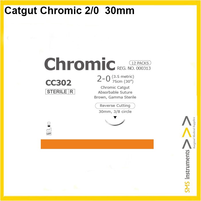 Catgut Chromic 2 | Catgut Chromic Reverse and Taper Cutting | SMS ...