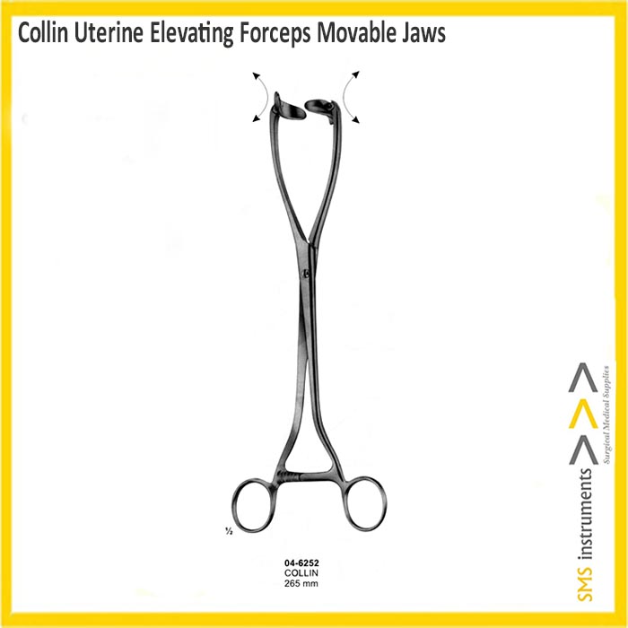 Collin Uterine Elevating Forceps Movable Jaws | SMS Instruments