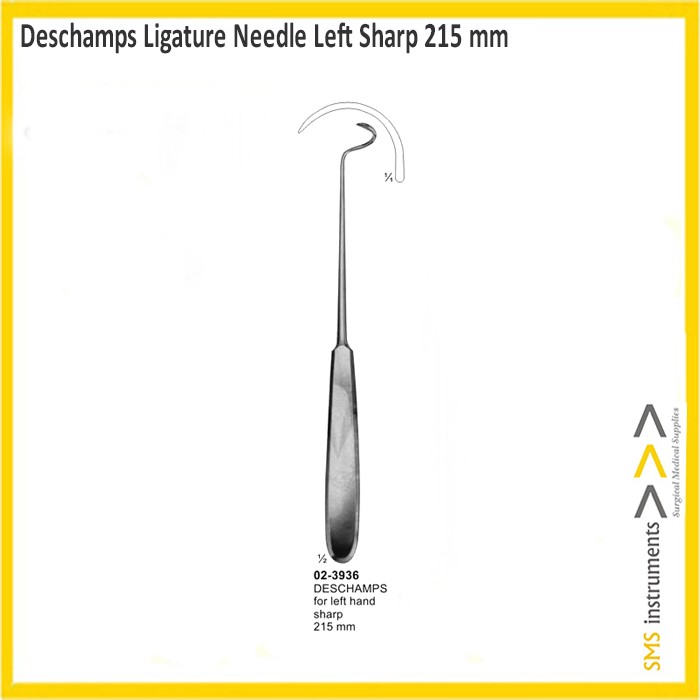 Deschamps Ligature Needle Left Sharp 215 mm | SMS Surgical