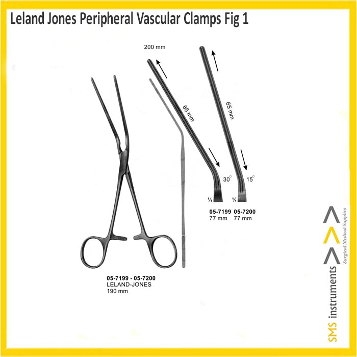 Leland Jones Peripheral Vascular Clamps 190 mm – SMS Vascular