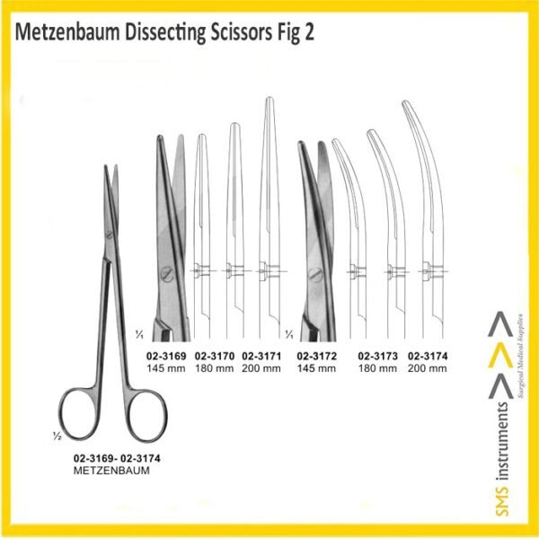 Metzenbaum Dissecting Scissors | SMS Surgical Instruments | Nazmed
