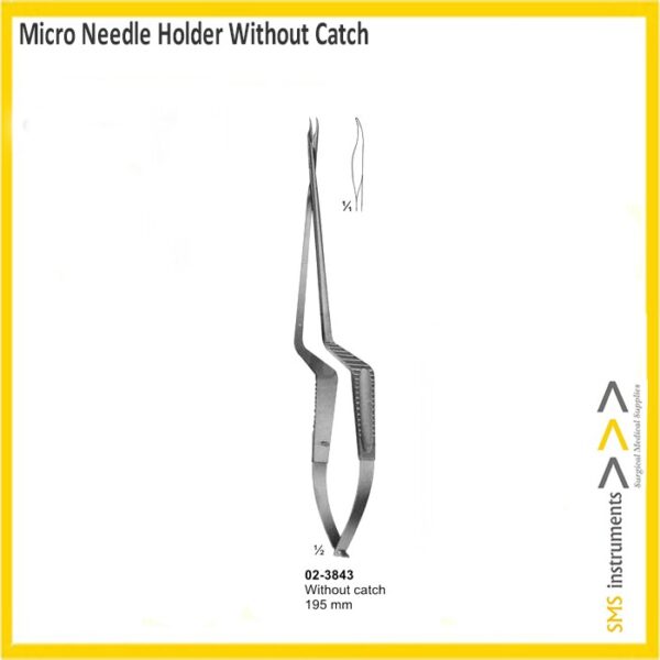 Micro Needle Holder Without Catch – Microsurgical Instrument