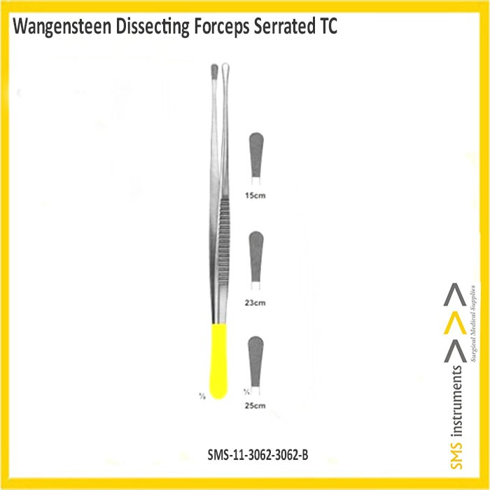 Wangensteen Dissecting Forceps Serrated TC | Dental Instruments